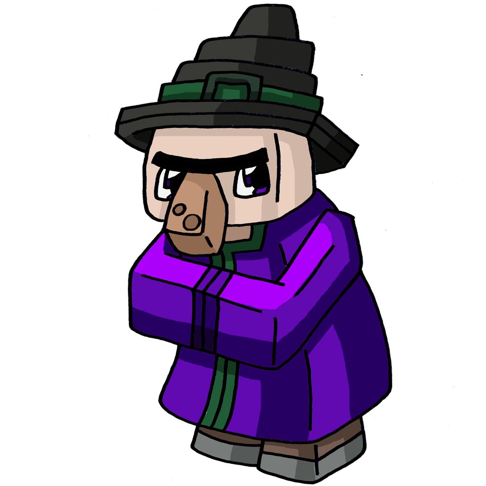 bruja-minecraft-kawaii - Dibujando con Vani