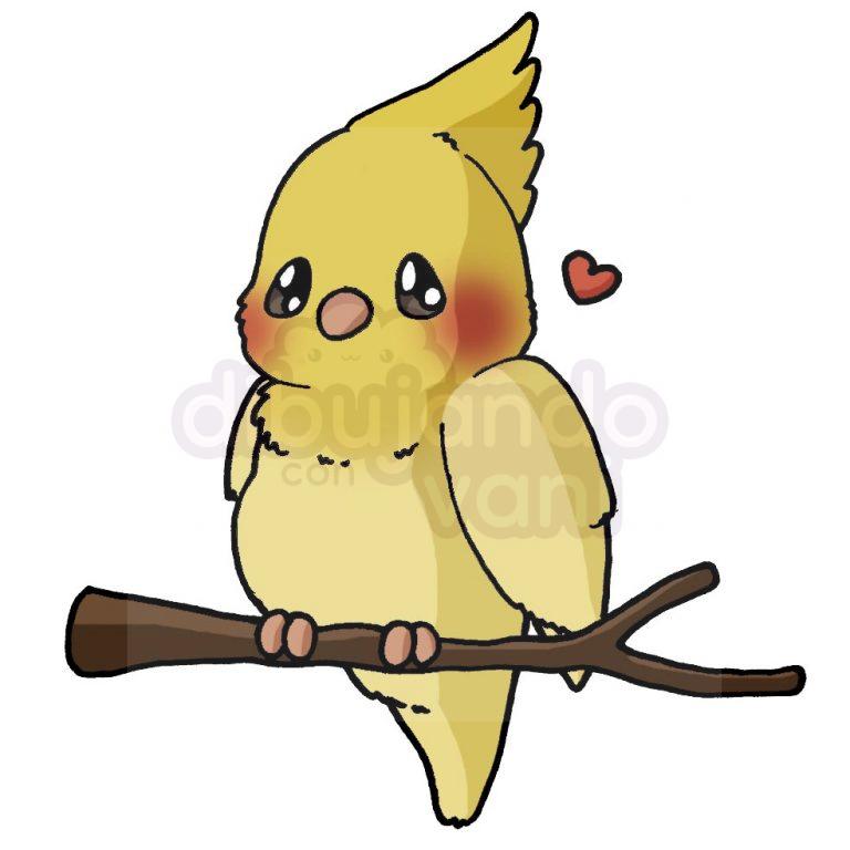 cacatua kawaii - Dibujando con Vani