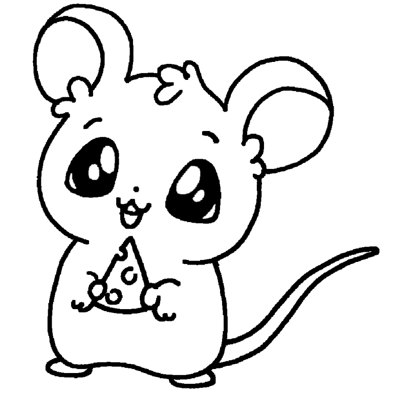 raton para colorear - Dibujando con Vani
