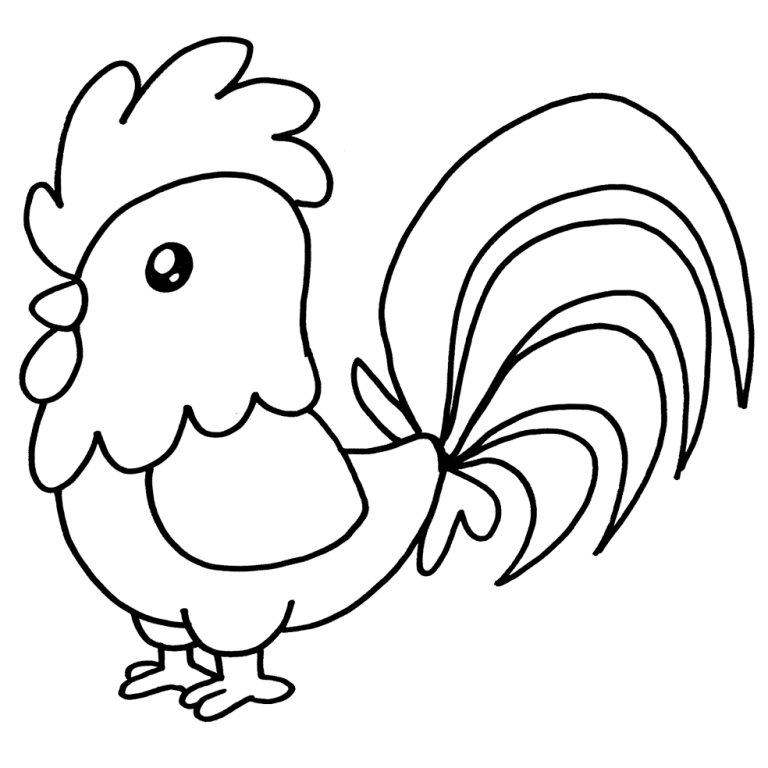 gallo-para-colorear.png - Dibujando con Vani
