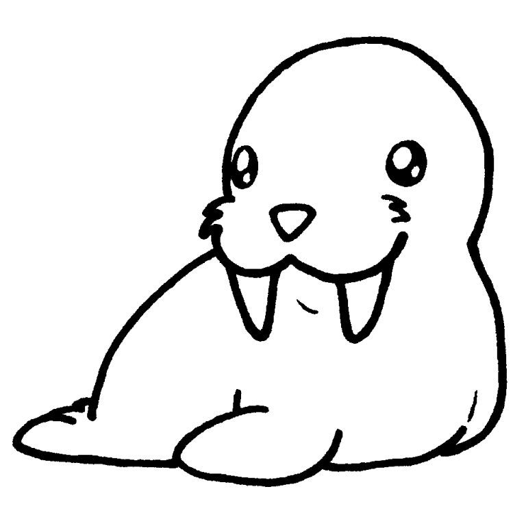 morsa-para-colorear.png - Dibujando con Vani