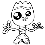 forky para colorear - Dibujando con Vani