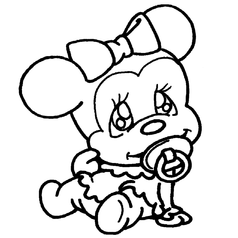 minnie bebe para colorear - Dibujando con Vani