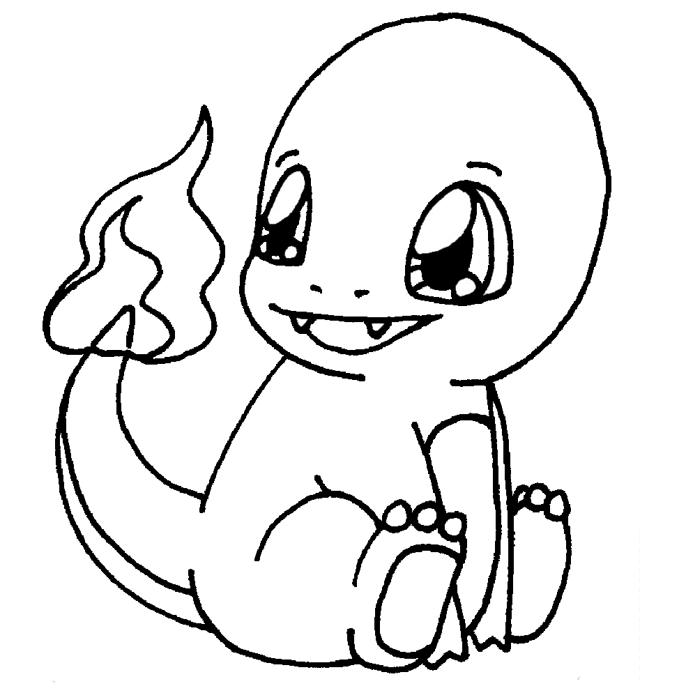 charmander para colorear - Dibujando con Vani