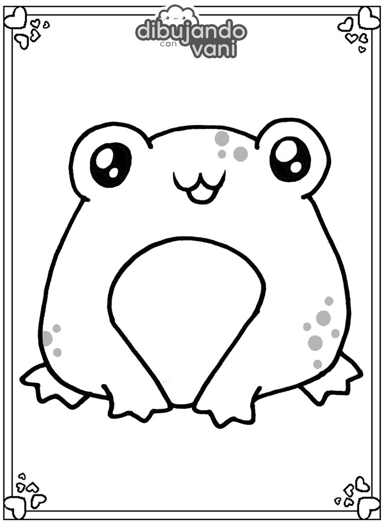 Dibujo de un sapo para imprimir y colorear - Dibujando con Vani