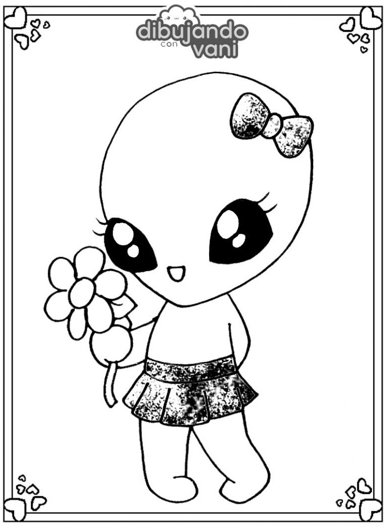 Dibujo de un alien para imprimir y colorear - Dibujando con Vani