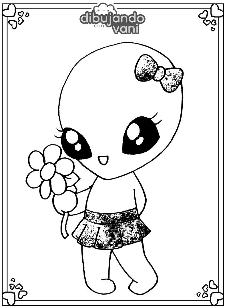 Dibujo de un alien para imprimir y colorear - Dibujando con Vani