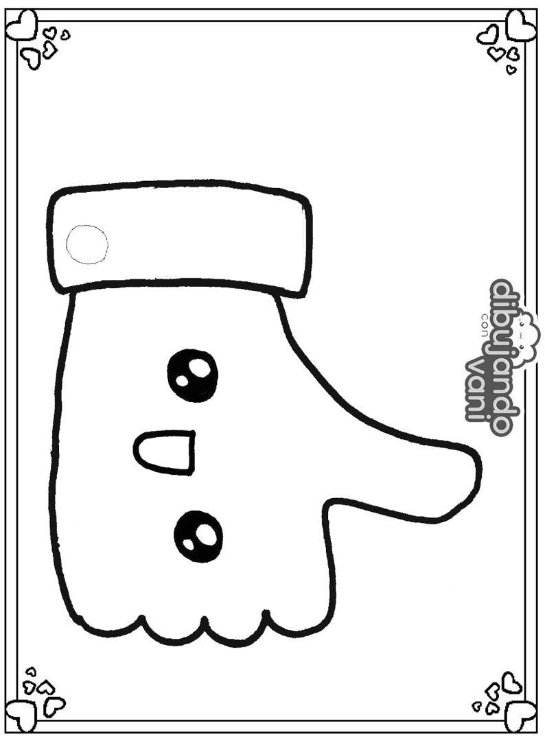 Dibujo de una mano like para imprimir y colorear - Dibujando con Vani