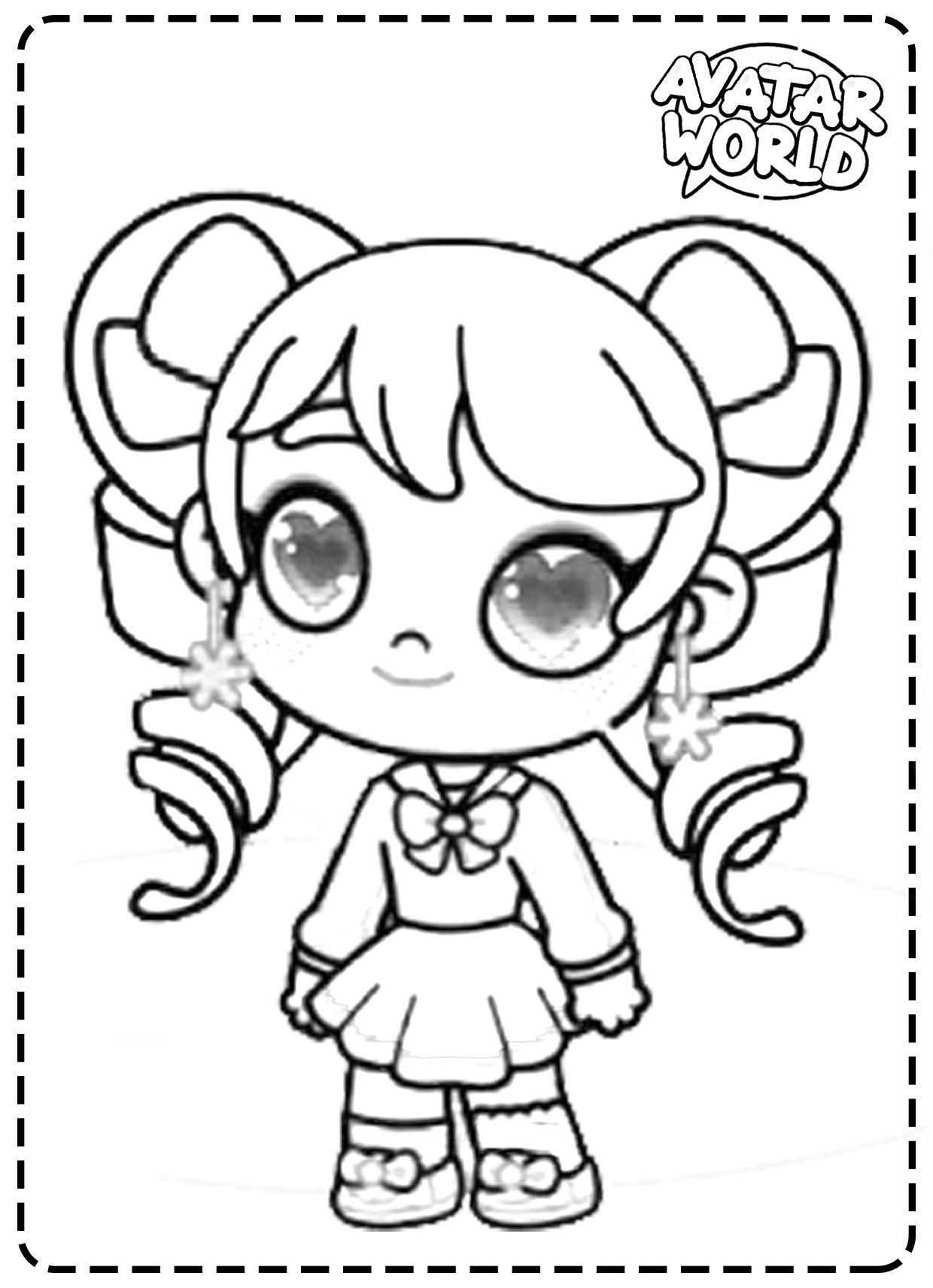 Personaje de avatar world 7 para imprimir - Dibujando con Vani