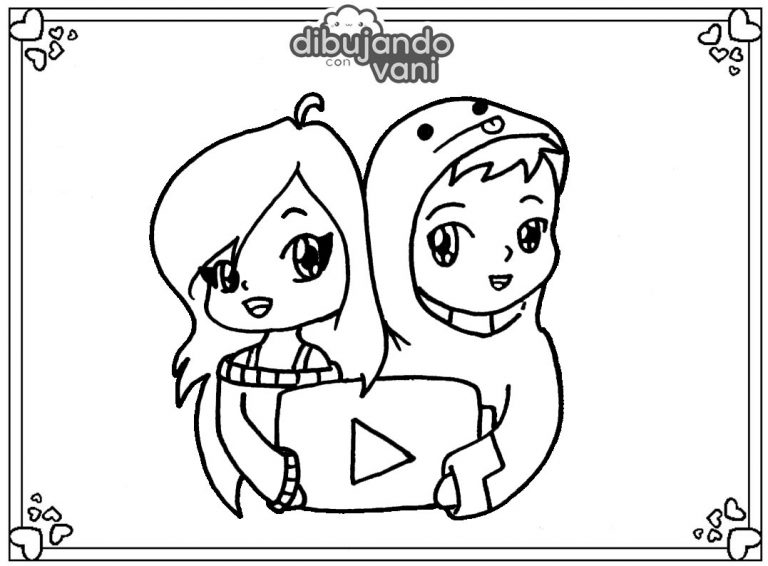 lina y dany para imprimir - Dibujando con Vani