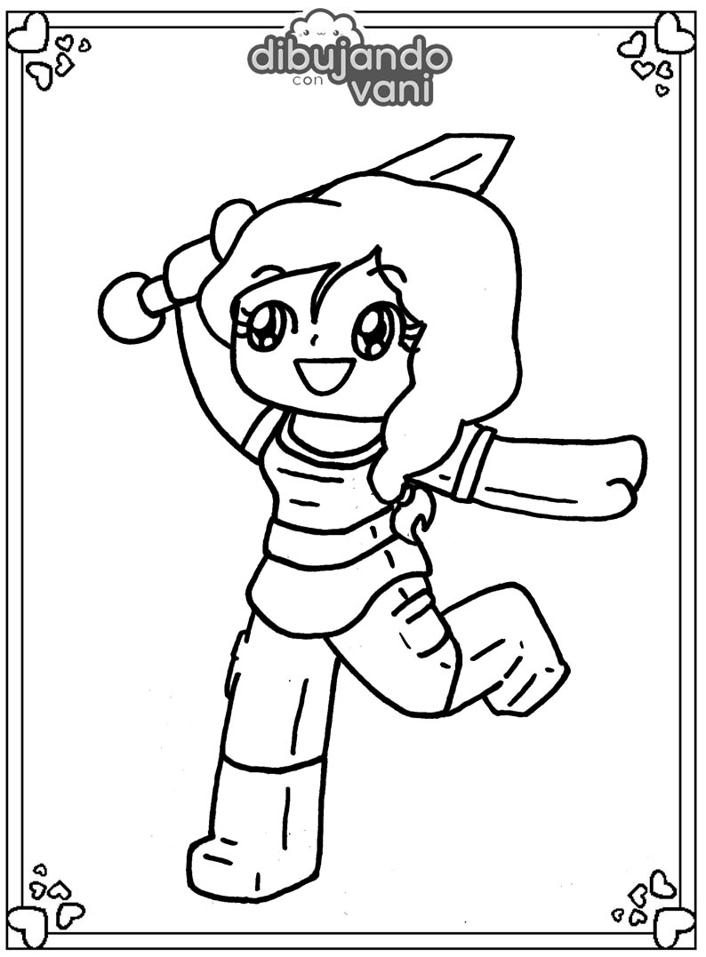 Dibujo de Alex de minecraft para imprimir y colorear - Dibujando con Vani