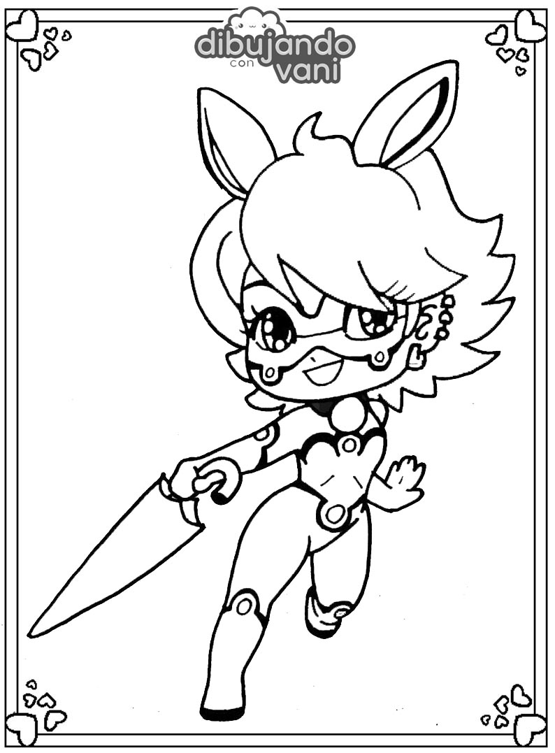 Dibujo de Bunnix para imprimir y colorear - Dibujando con Vani