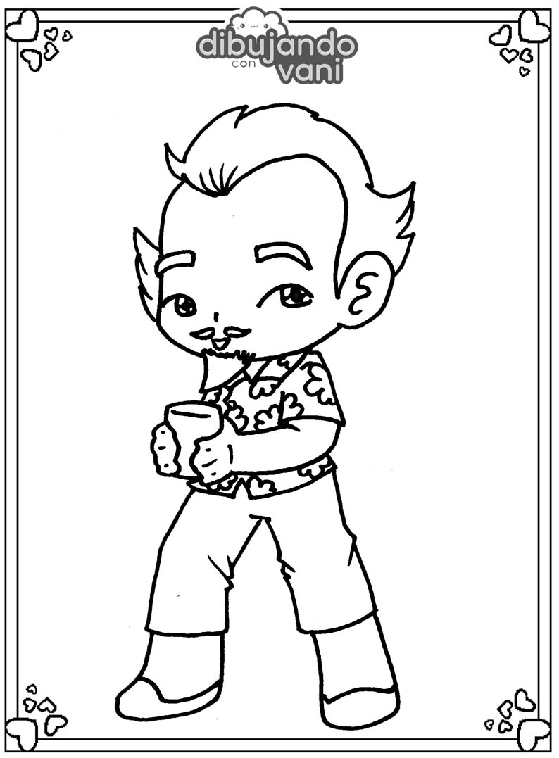 Dibujo de Master Fu para imprimir y colorear - Dibujando con Vani