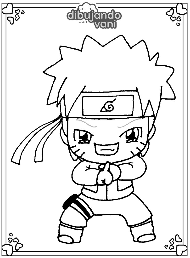 Dibujo de Naruto para imprimir y colorear - Dibujando con Vani