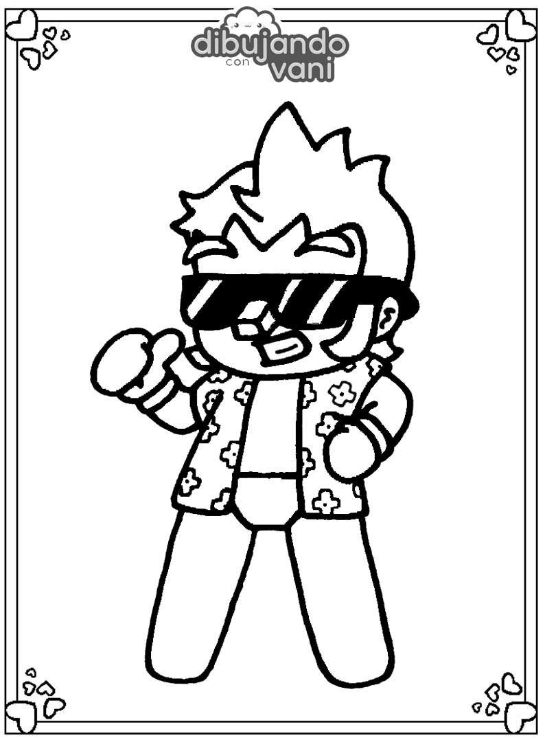 Dibujo de timba vk para imprimir y colorear - Dibujando con Vani