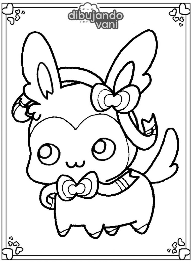 Dibujo de Sylveon para imprimir y colorear - Dibujando con Vani