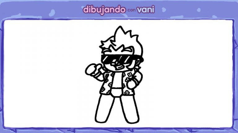 Timba vk kawaii para colorear - Dibujando con Vani