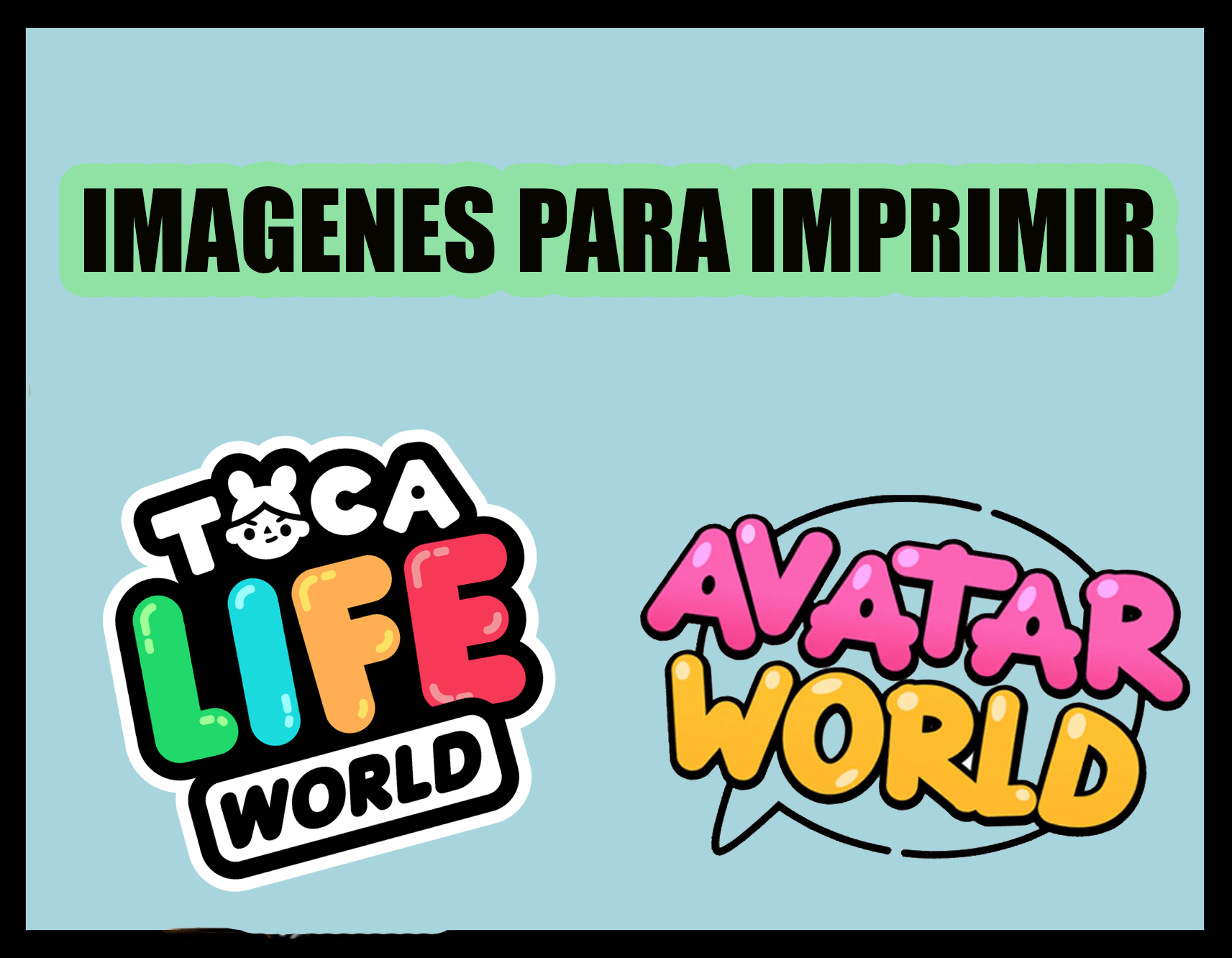 Imprimir personajes avatar world - Dibujando con Vani