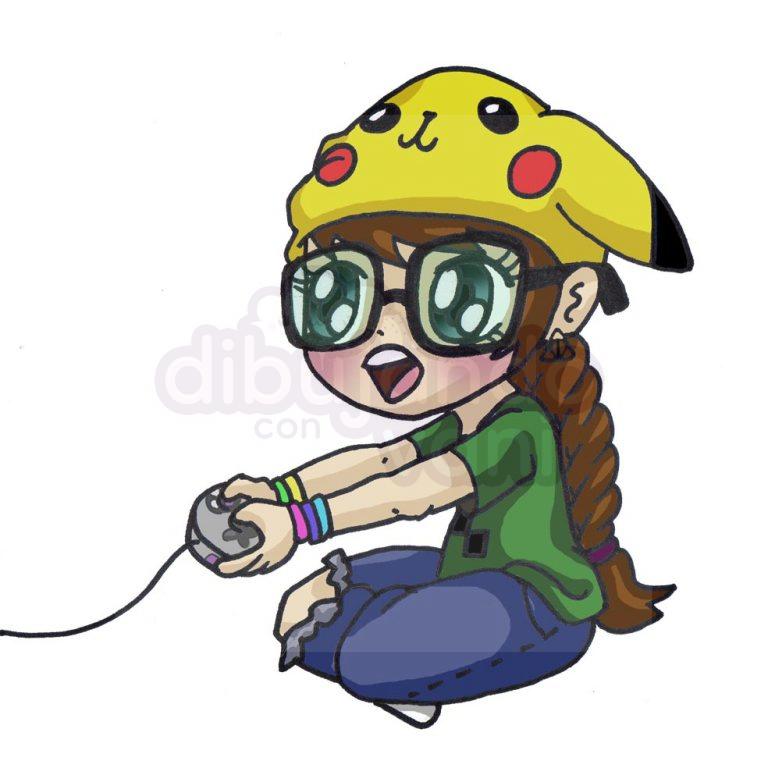 nena gamer kawaii - Dibujando con Vani